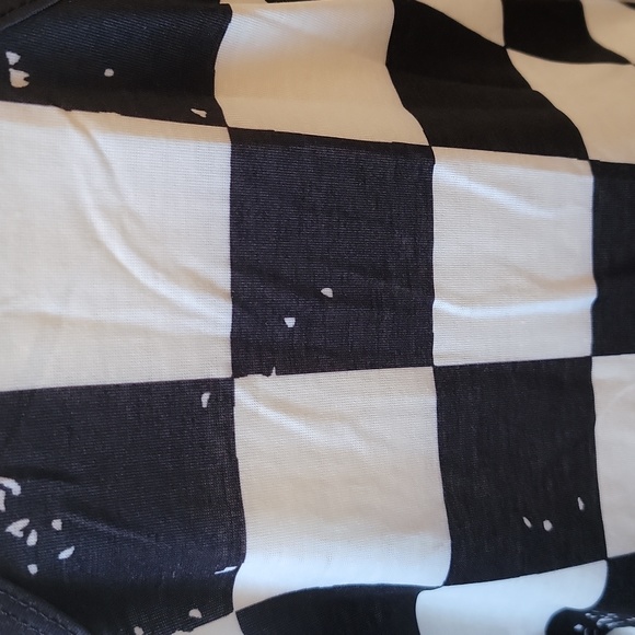 Source Unknown | Tops | Blackwhite Checkered Tank | Poshmark